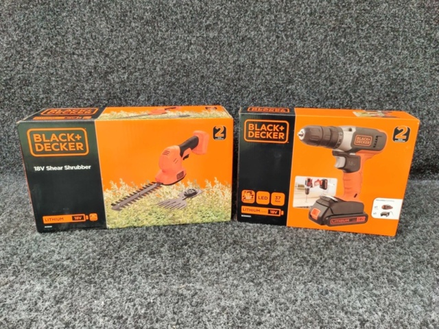 Screwdriver Black & Decker BCD001C1-QW 18V + Bush trimmer Black ...