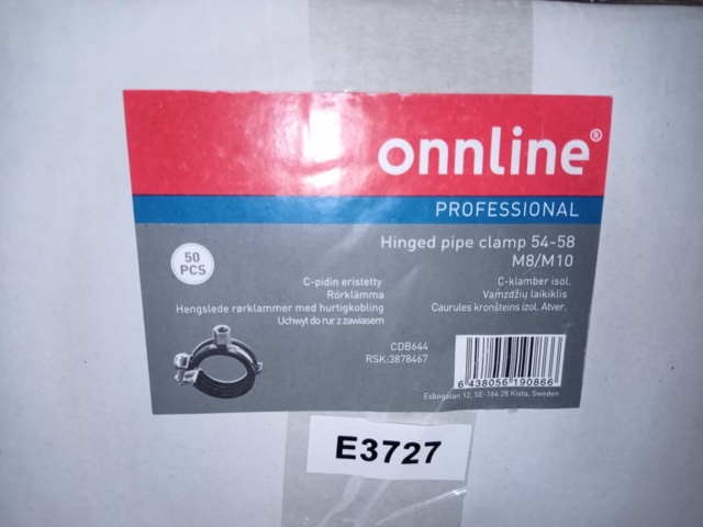 Pipe clamps rubber coated M8/M10 54-58mm, 200 pieces - PS Auction - We ...