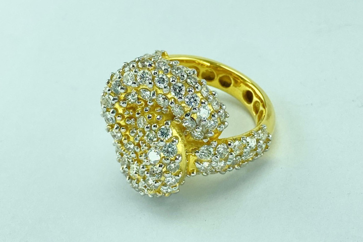 Ring 14K gold with diamonds - PS Auction - We value the future ...