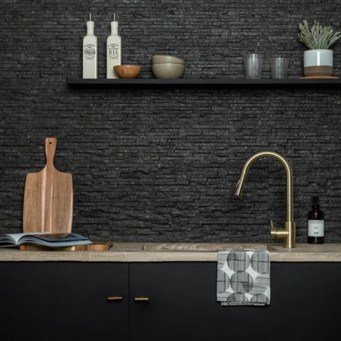 Decorative stone Behobia negro, 40 sqm, granite ceramic - PS Auction ...