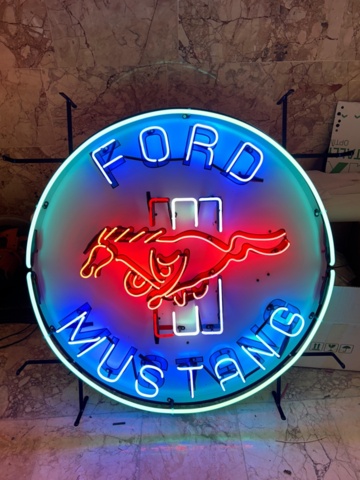 New neon sign Ford Mustang 95x95 cm - PS Auction - We value the future ...