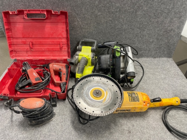 Screwdriver, belt sander, plunge saw, small plaster, angle cutter - PS ...