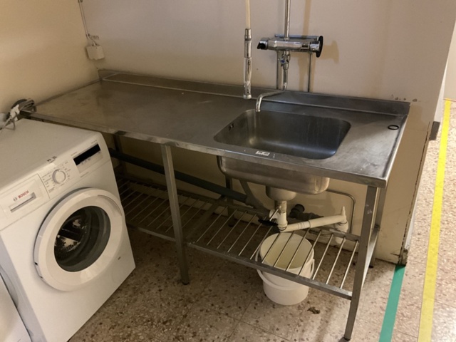 Stainless bench with flush shower - PS Auction - We value the future ...