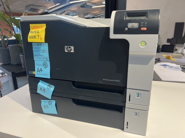 Printer with toner and shredder - HP Color LaserJet CP5225 - PS Auction ...