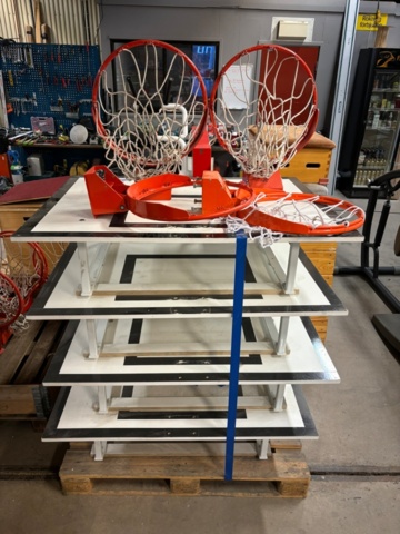 4 Sure Shot basketball hoops and Kerko Sport basketball plates - PS ...