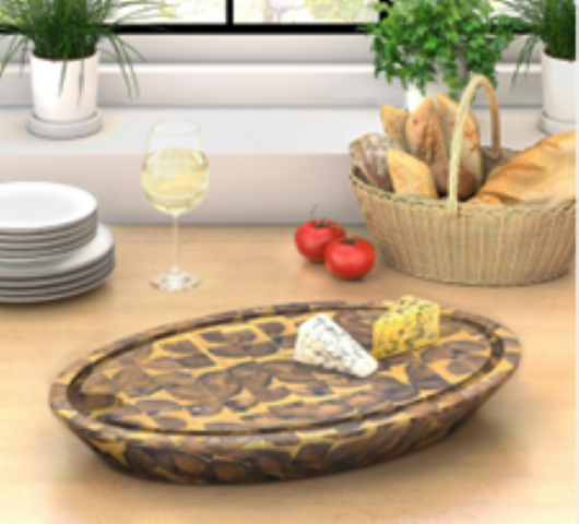Cutting board Samurai, Interbuild 39x59x7.8 cm, golden teak - PS ...