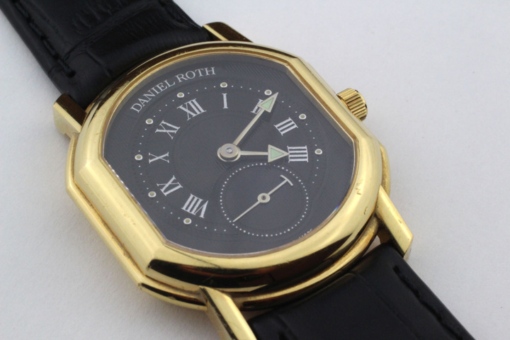 A very rare Daniel Roth "Small Seconds" 18K Black Enamel Dial ...