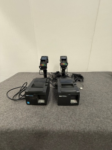 2 card readers including stand and 2 receipt printers - PS Auction - We ...