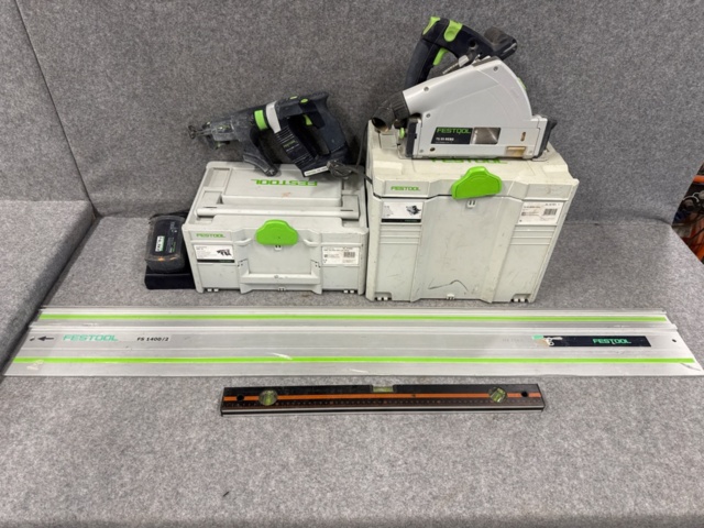 Screwdriver, plunge saw with guide rail and accessories - Festool - PS ...