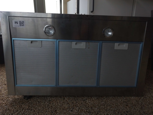 Kitchen hood, stainless steel, 90x50 cm, with grease filter and ...