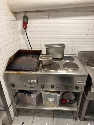 Wery stove, frying table, Wery, stainless steel shelf - PS Auction - We ...
