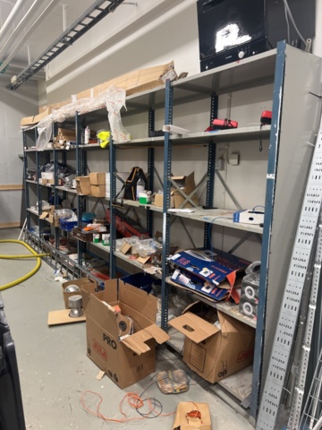 Sheet metal shelves with contents for disassembly - PS Auction - We ...