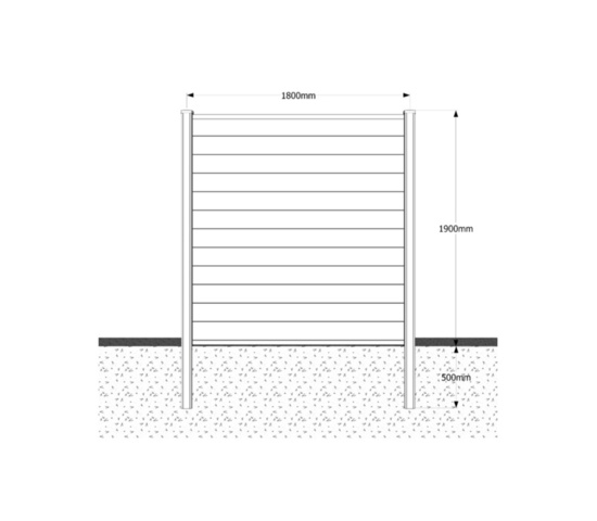 Plank/insynsskydd i träkomposit grå -3,6m (För ingjutning) - Auktioner ...