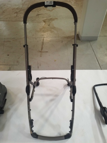 Stroller chassis - metal frame, black handle, attachment points for ...