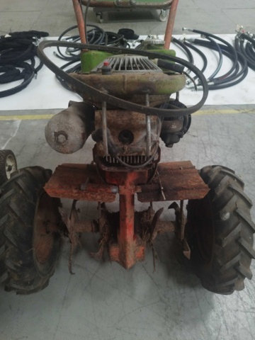 Tiller, Agria, petrol excavator - metal frame, large wheels, soil ...