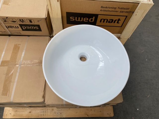 Handfat, 14 st – rund modell, vit glans, fristående - Auktioner online ...