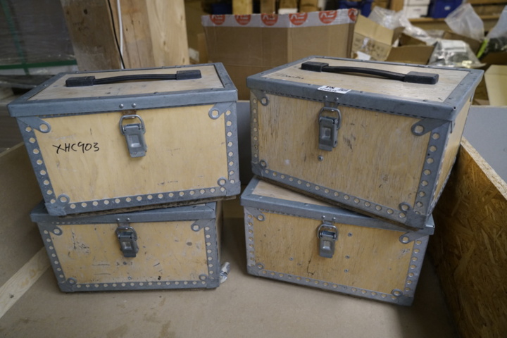 Wooden boxes 4pcs with metal reinforcement - PS Auction - We value the ...