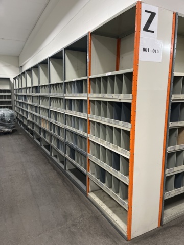 Storage rack/Sorting rack with sheet metal shelves - Z 001-015 - 15 ...