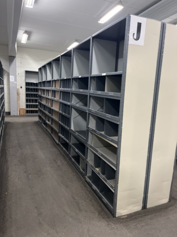 Storage rack/Sorting rack with sheet metal shelves J - 7 meters - PS ...