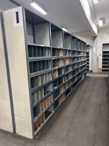 Storage rack/Sorting rack with sheet metal shelves I - 7 meters - PS ...