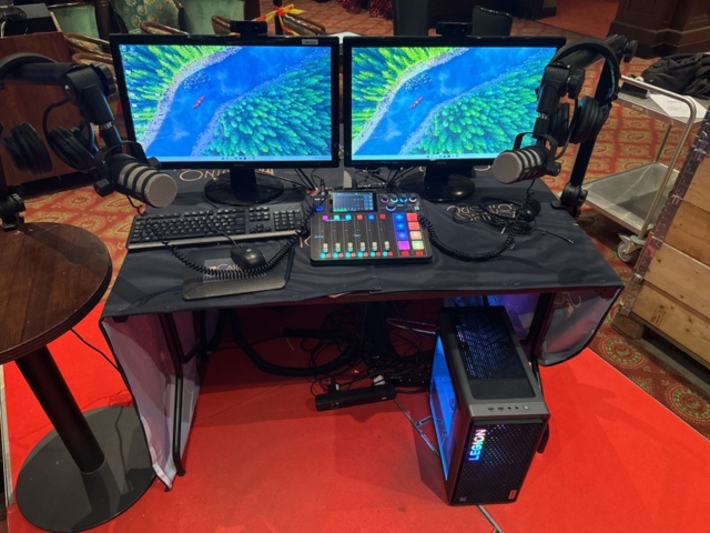 Podcast/Streaming Setup - Complete Workstation with Microphones, Audio ...