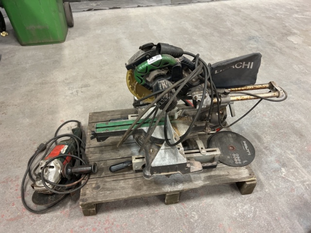 Kap- och gersåg och vinkelslip - Hitachi C8FSE / Metabo - Auktioner ...