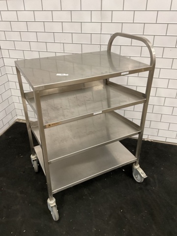Stainless steel trolley with 4 shelves - PS Auction - We value the ...