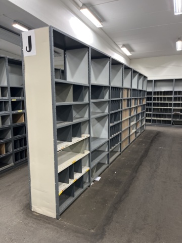 Storage rack/Assortment rack with sheet metal shelves: 7 meters (J ...