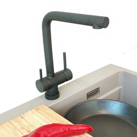 Mixer - iCrolla Milano, dishwasher shut-off, single lever, silgranit ...