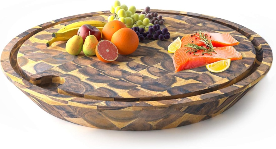 SAMURAI Acacia Butcher Blocks Chopping Board Golden Teak 7pcs - PS ...