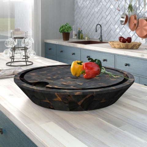 SAMURAI Acacia Butcher Blocks Chopping Board Espresso 8st - Auktioner ...