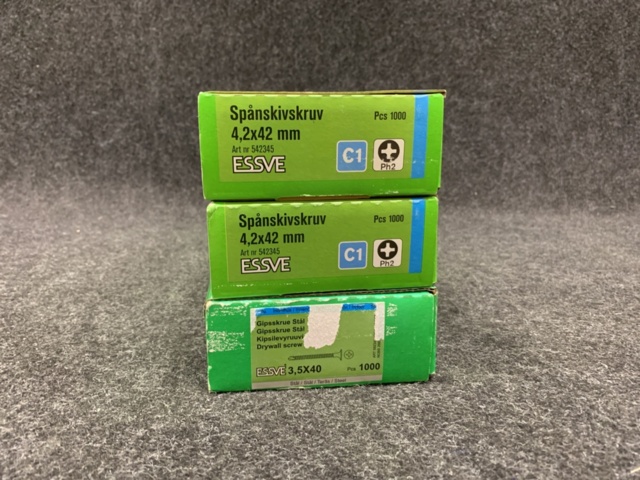 3 pcs Packs banded chipboard screw, Essve - PS Auction - We value the ...