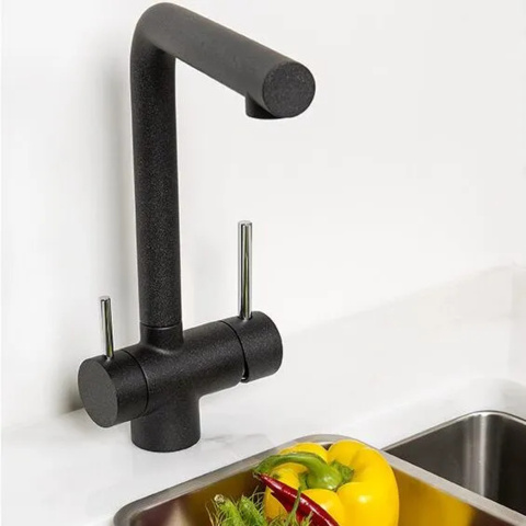 Mixer - iCrolla Milano, dishwasher shut-off, silgranit-look anthracite ...