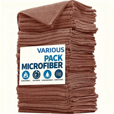 50 pcs Microfiber cloths 30x30cm Brown - Free shipping - PS Auction ...