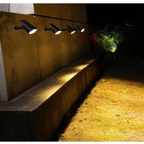 6 LED spotlights Solar powered, 2-LED IP65 - Free shipping - PS Auction ...